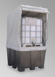 PE Wanne m. Wetterschutzaufsatz PE-KT-EP1 für 1 IBC-Container mit ...